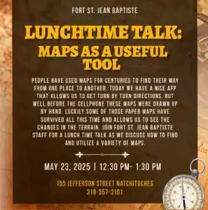 Lunchtime Talk: Maps as a Useful Tool - Natchitoches Visitors Bureau