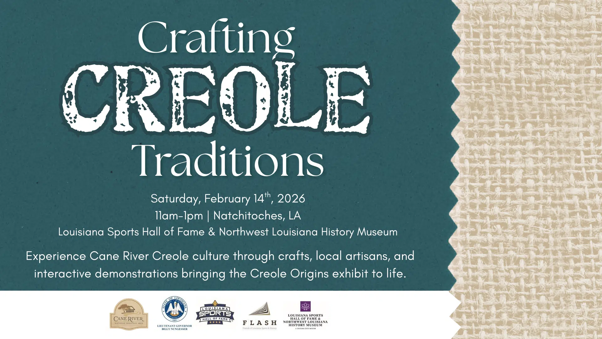 Creole Origins: Crafting Creole Traditions - Natchitoches Visitors Bureau